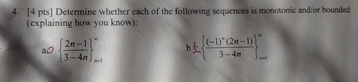 Solved Determine whether each of the following sequences is | Chegg.com