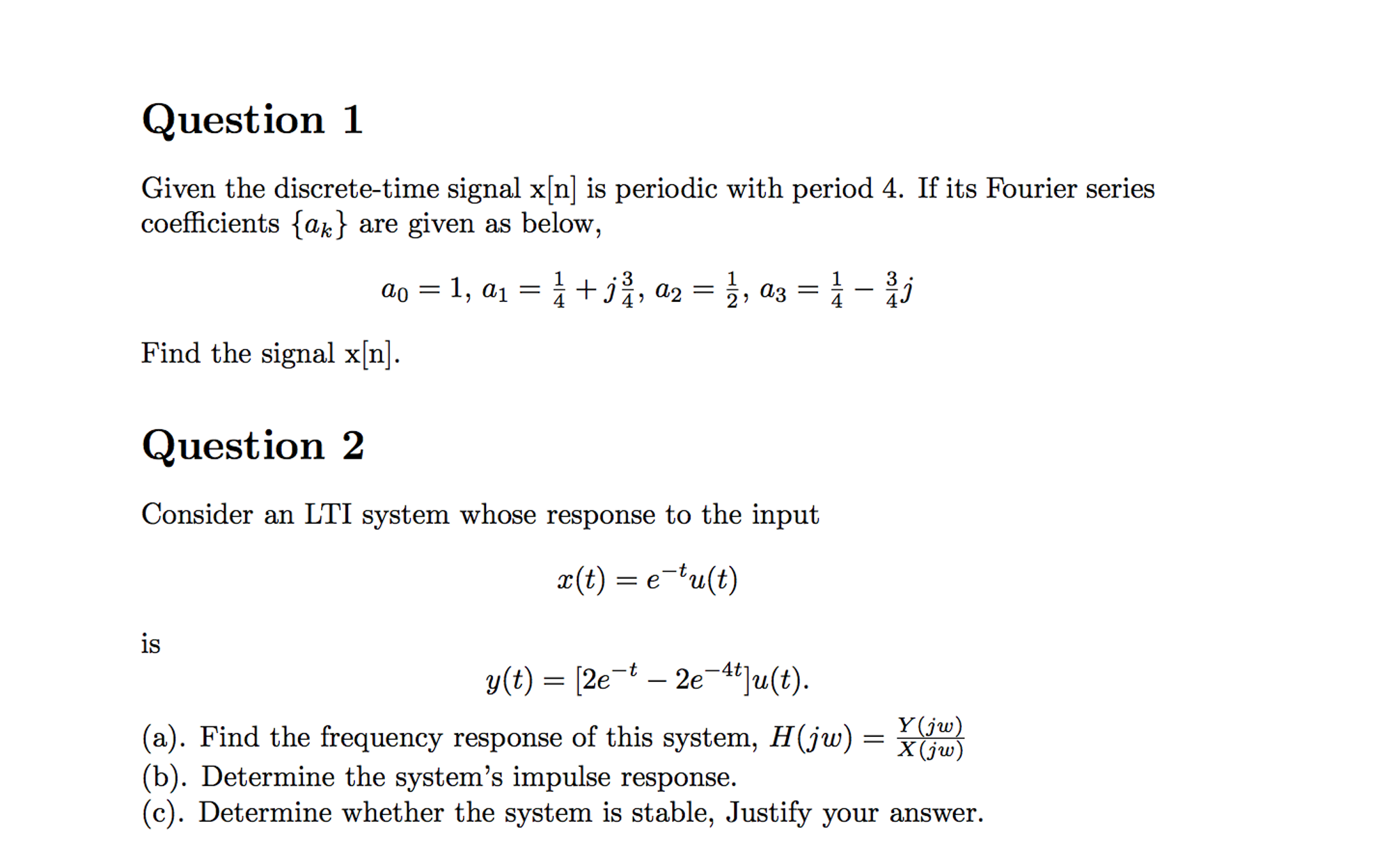 Solved Given the discrete-time signal x[n] is periodic with | Chegg.com