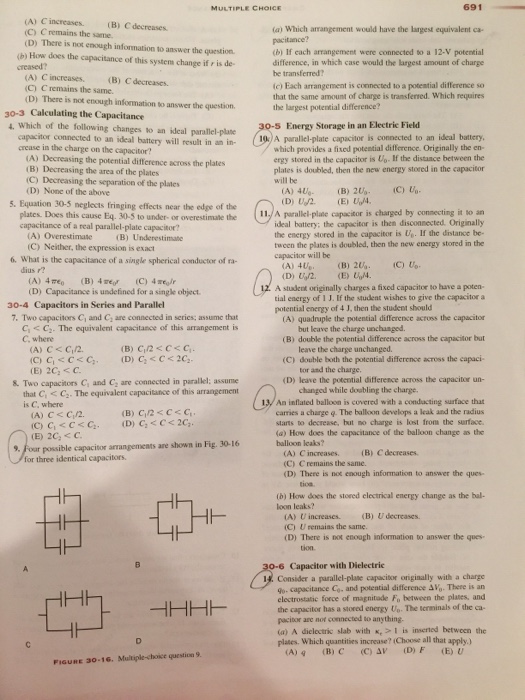 Solved MULTIPLE CHOICE 691 (A) C increases. (B) C decreases | Chegg.com