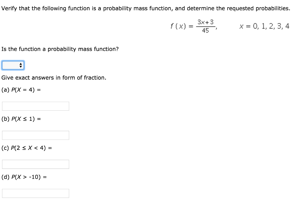 Solved Verify that the following function is a probability | Chegg.com