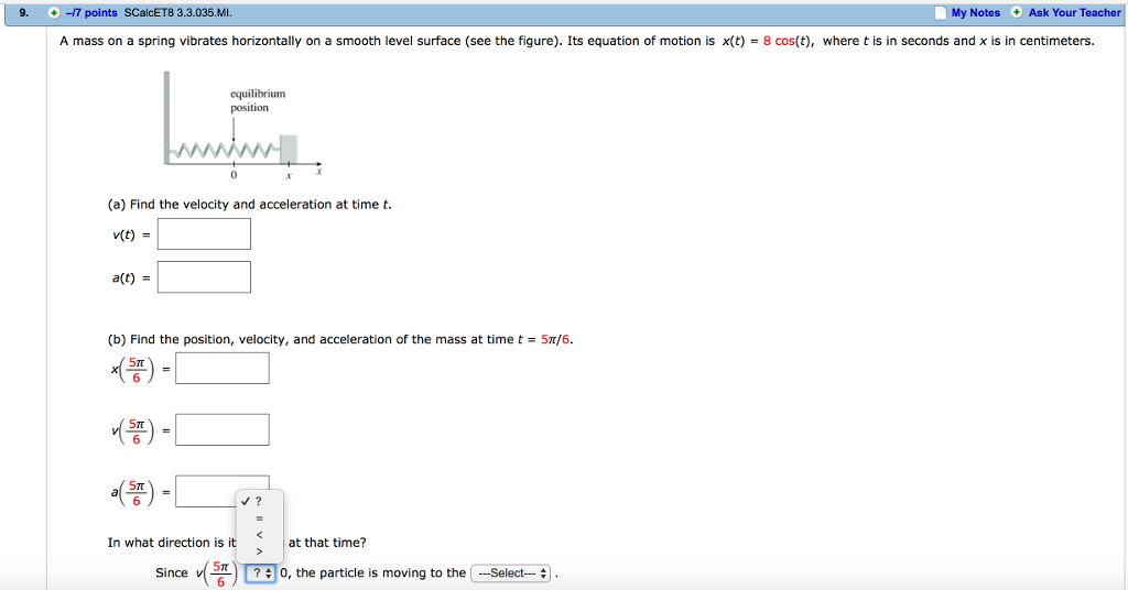 Solved 9. -7 points SCalcET8 3.3.035.MI. My Notes Ask Your | Chegg.com Solved 9. -7 points SCalcET8 3.3.035.MI. My Notes Ask Your | Chegg.com