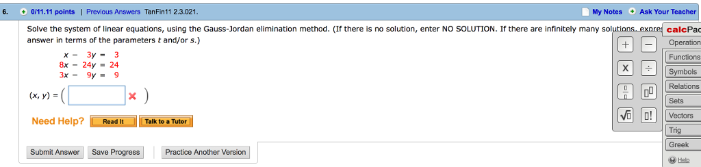 Solved There are an infinite number of solutions so please | Chegg.com