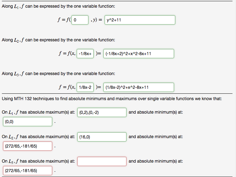 Solved Along L1,f can be expressed by the one variable | Chegg.com
