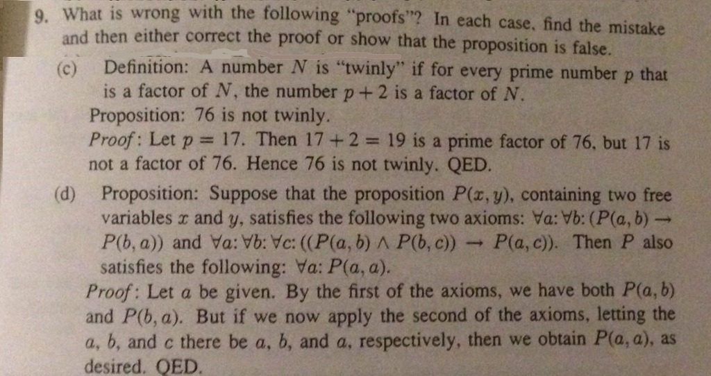 Solved What is wrong with the following "proofs"? In each | Chegg.com