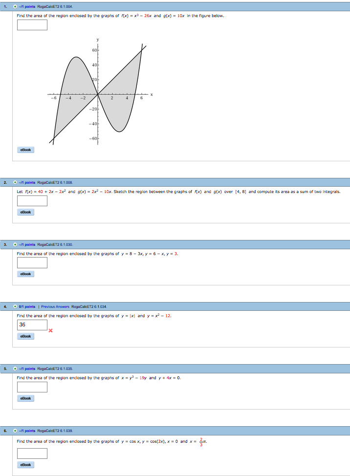 Solved Find The area of The region enclosed by The graphs of | Chegg.com