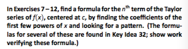 Solved Key Idea 32 Important Taylor Series Expansions | Chegg.com