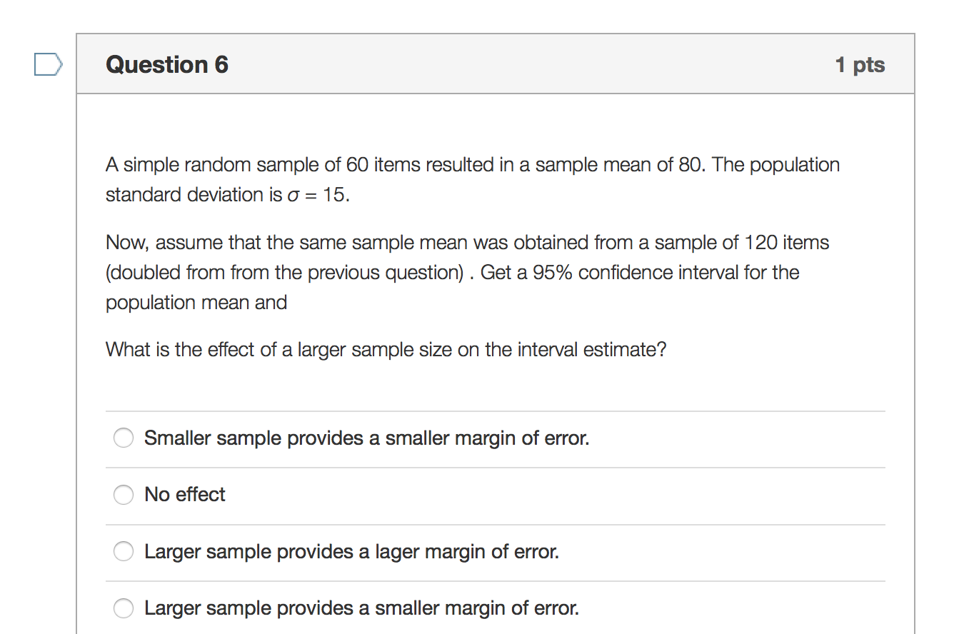 Solved A simple random sample of 60 items resulted in a | Chegg.com