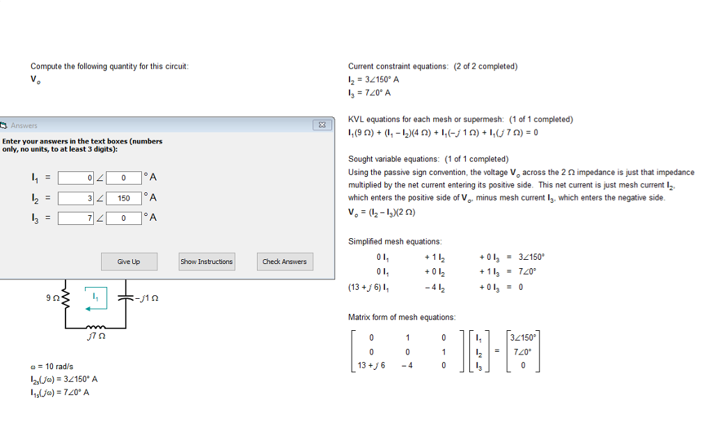 Solved Compute the following quantity for this circuit: | Chegg.com