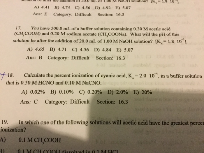 Solved You have 500.0 mL of a buffer solution containing | Chegg.com
