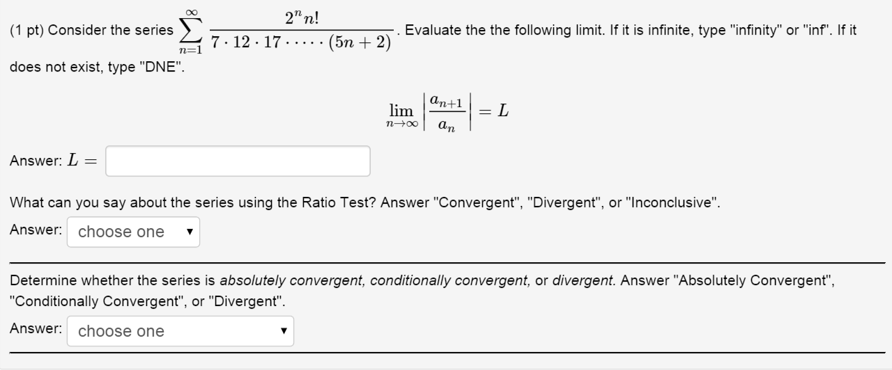 Solved Evaluate the the following limit. If it is infinite, | Chegg.com