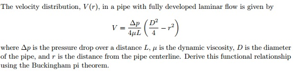 Solved The velocity distribution, V(r), in a pipe with fully | Chegg.com
