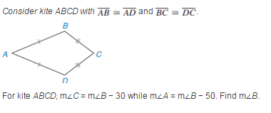 Solved Consider kite ABCD with AB = AD and BC = DC B For | Chegg.com