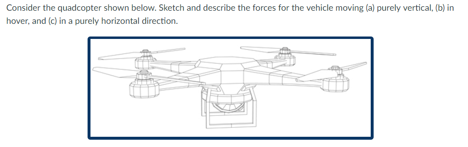 Solved Consider the quadcopter shown below. Sketch and | Chegg.com