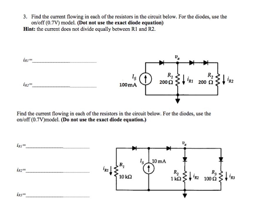 Solved 3. Find the current flowing in each of the resistors | Chegg.com Solved 3. Find the current flowing in each of the resistors | Chegg.com