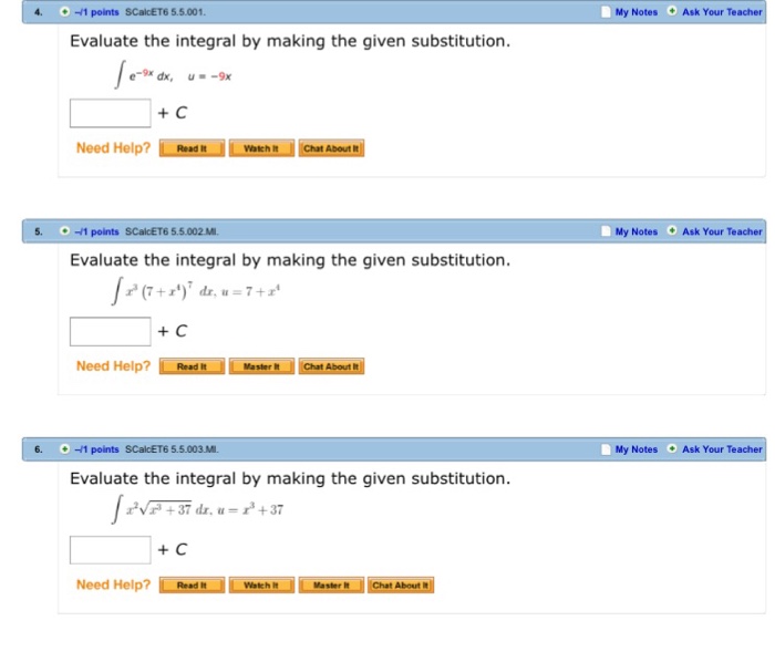 Solved Evaluate the integral by making the given | Chegg.com