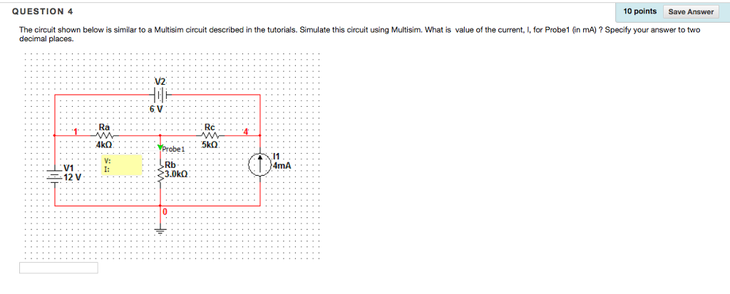 Solved The circuit shown below is similar to a Multisim | Chegg.com