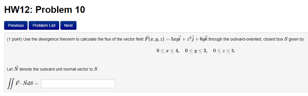 Solved HW12: Problem 10 Previous Problem List Next (1 point) | Chegg.com Solved HW12: Problem 10 Previous Problem List Next (1 point) | Chegg.com