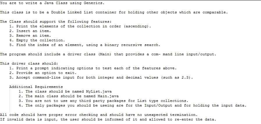 You Are To Write A Java Class Using Generics This 
