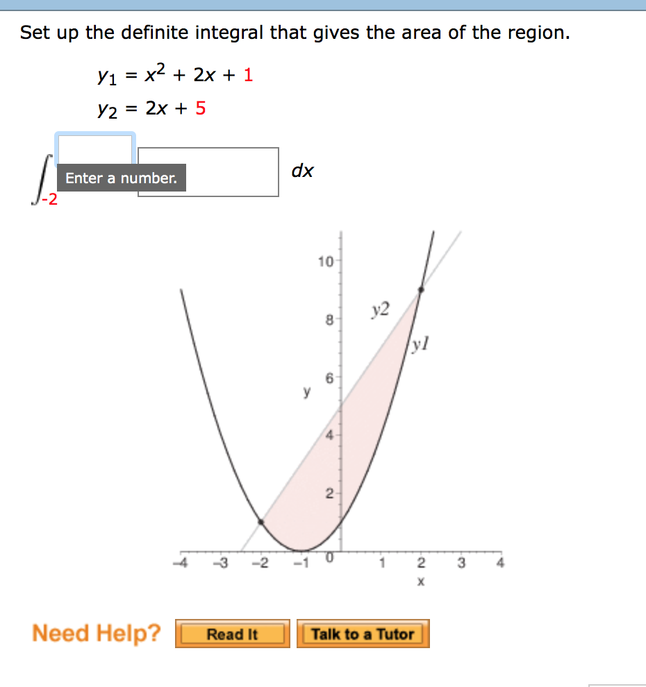 Solved Set up the definite integral that gives the area of | Chegg.com