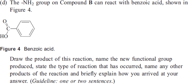 Solved The -NH2 group on Compound B can react with benzoic | Chegg.com
