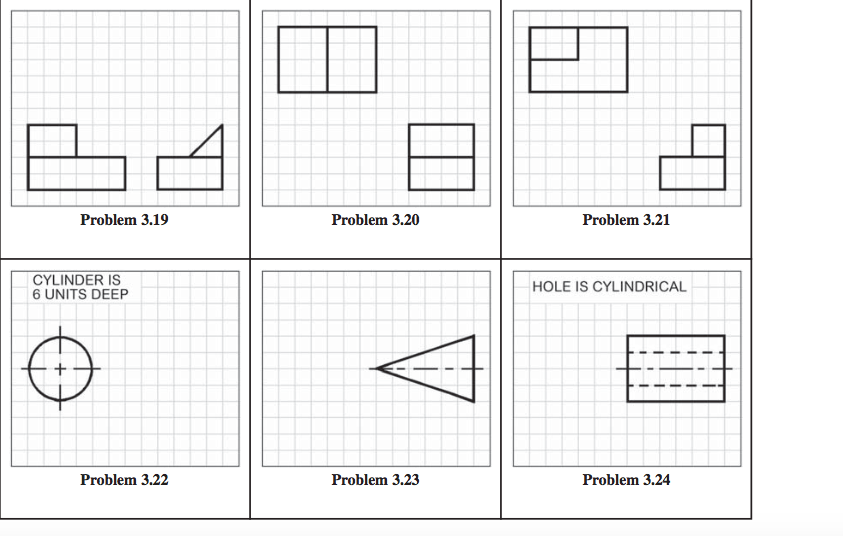 Solved Problems 313 324 Sketch The Given Views In Each