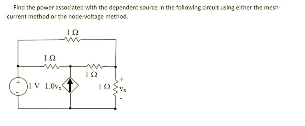 Solved Find the power associated with the dependent source | Chegg.com