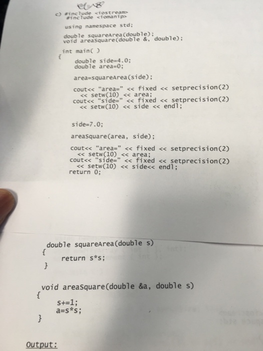 Solved Output c++ #include #include using namespace | Chegg.com