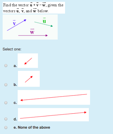 Solved Find the vector u v-w, given the vectors u, v, and w | Chegg.com