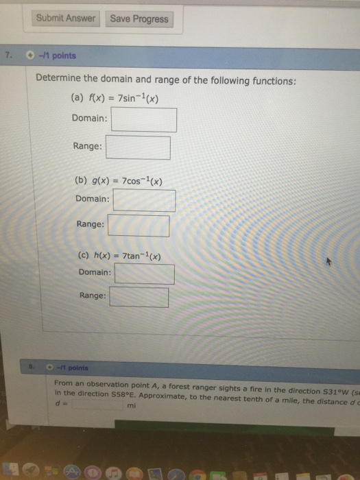 Solved Determine the domain and range of the following | Chegg.com