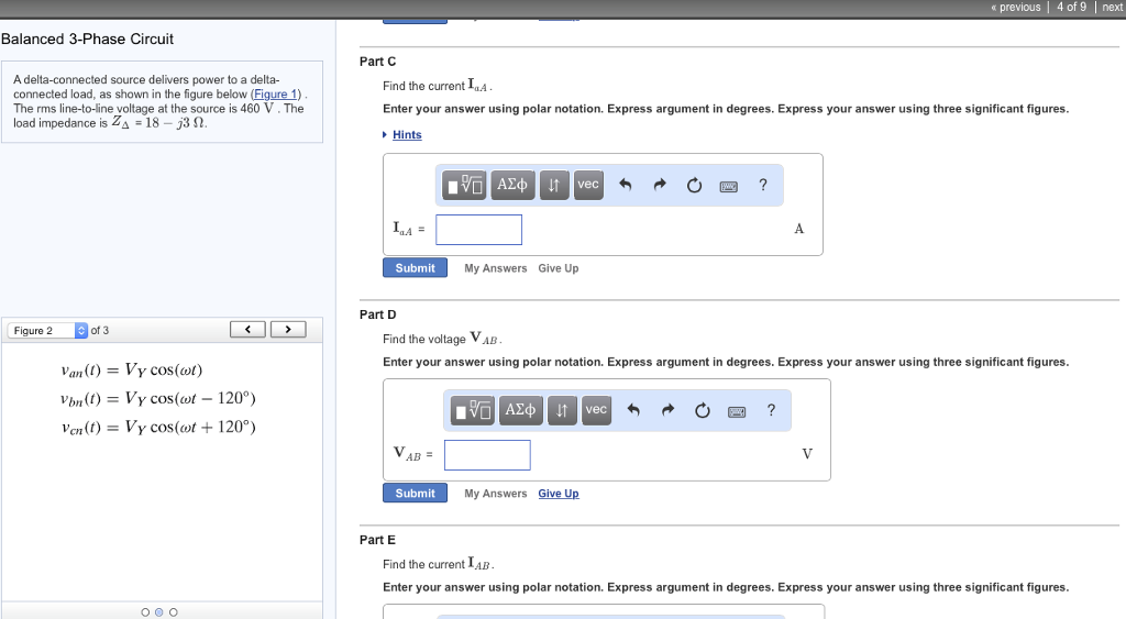 Solved Balanced 3-Phase Circuit Part A - Balanced 3-Phase | Chegg.com