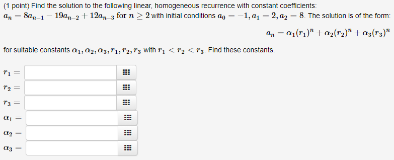 Solved Find the solution to the following linear, homogenous | Chegg.com