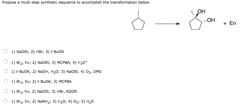 Solved Propose a multi-step synthetic sequence to accomplish | Chegg.com
