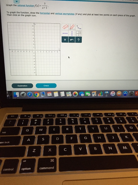Solved Graph the rational function f(x) = 7/x + 1. To graph | Chegg.com