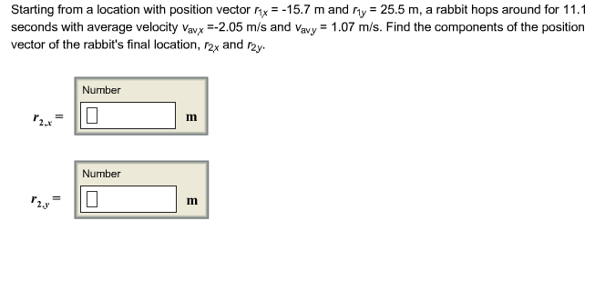 Solved Starting from a location with position vector r1x= | Chegg.com