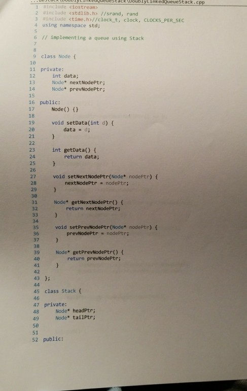 Solved You are given the code skeleton for implementing a | Chegg.com