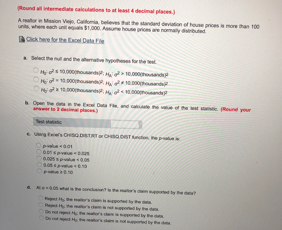 Solved (Round all intermediate calculations to at least 4 | Chegg.com