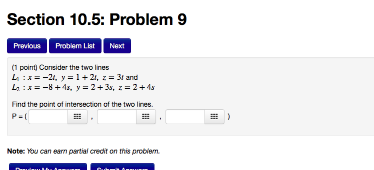 Solved Section 10.5: Problem 9 Prevlous Problem List Next (1 | Chegg.com
