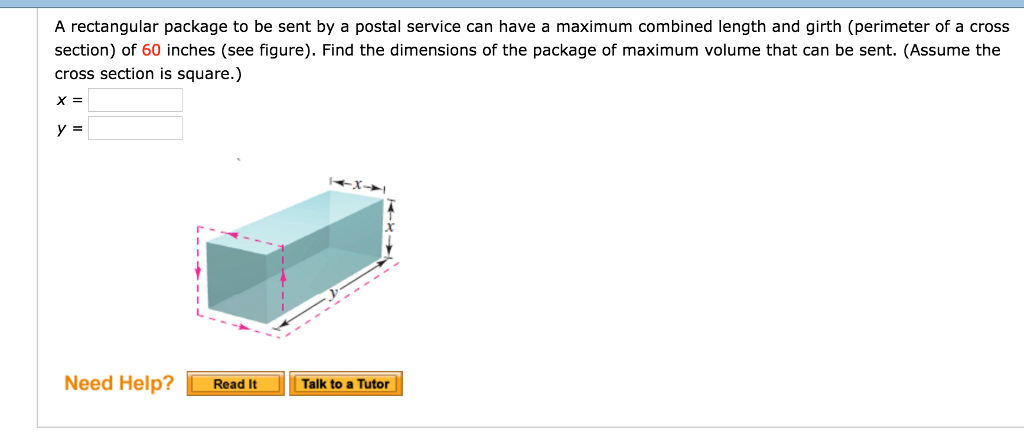 Solved A rectangular solid (with a square base) has a | Chegg.com