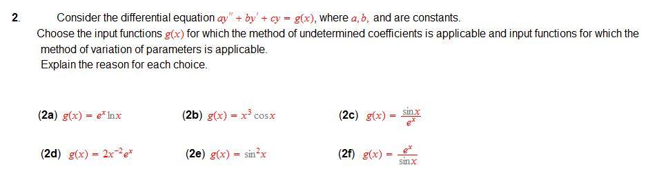 Solved Solve the differential equation by variation of | Chegg.com