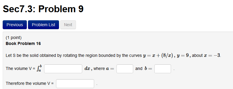 Solved Sec7.3: Problem 9 Previous Problem List Next (1 | Chegg.com