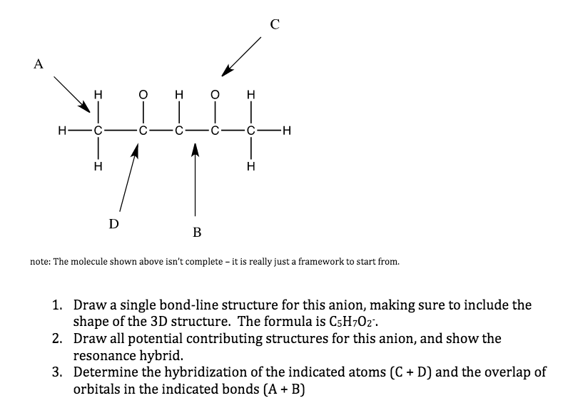 Solved Draw a single bond-line structure for this anion, | Chegg.com