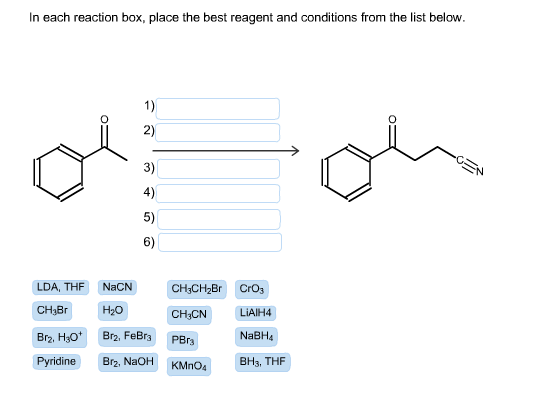 Solved You need to USE ALL 6 steps. Some hints are LDA, THF | Chegg.com