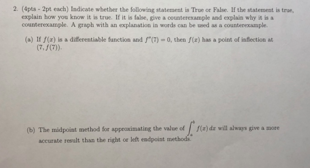 Solved 2 4pts 2pt Each Indicate Whether The Following Chegg solved-2-4pts-2pt-each-indicate-whether-the-following-chegg