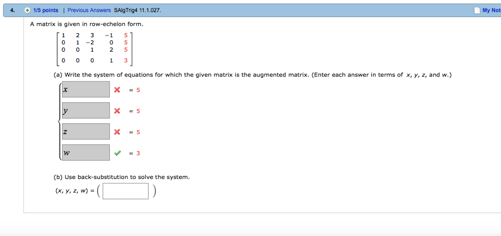 Solved 4. 115 points | Previous Answers SAlgTrig4 11.1.027 | Chegg.com