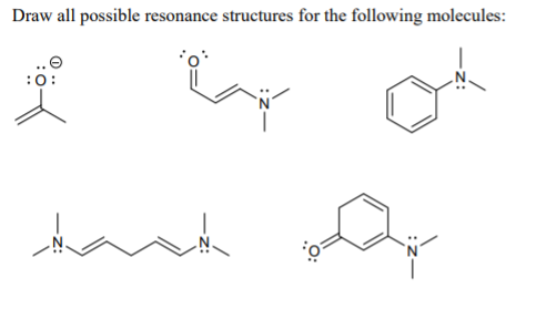 Solved Draw all possible resonance structures for the | Chegg.com