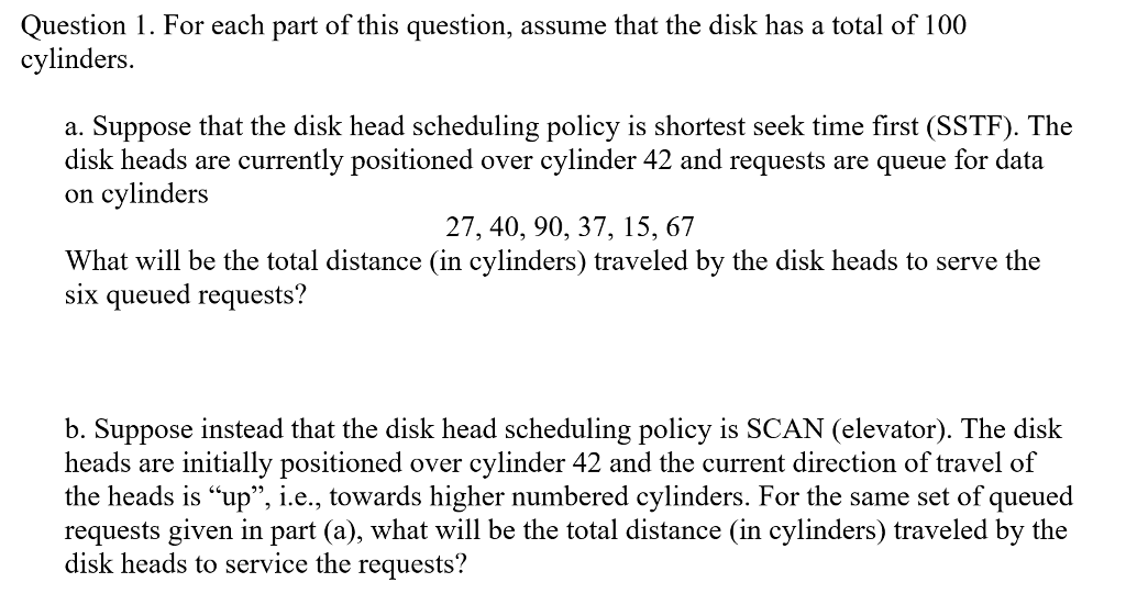 Solved Question 1. For each part of this question, assume | Chegg.com