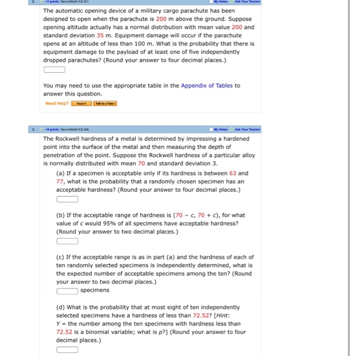 Solved The automatic opening device of a military cargo | Chegg.com