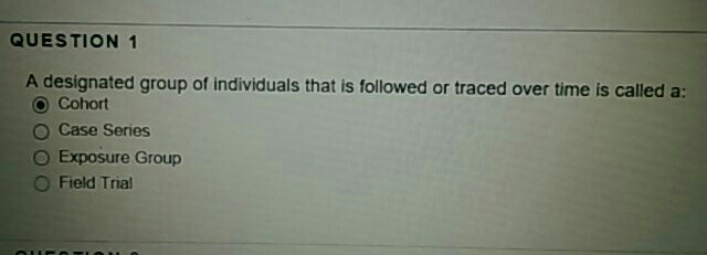 Solved A designated group of individuals that is followed or | Chegg.com