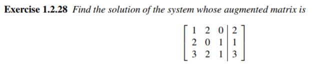 Solved Find the solution of the system whose augmented | Chegg.com