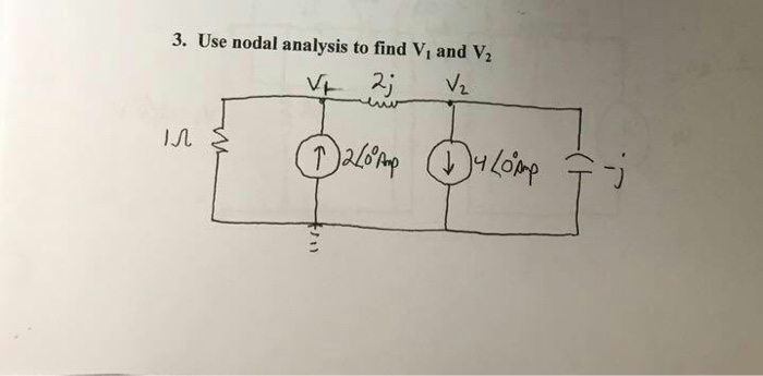 Solved Use nodal analysis to find V_1 and V_2 | Chegg.com
